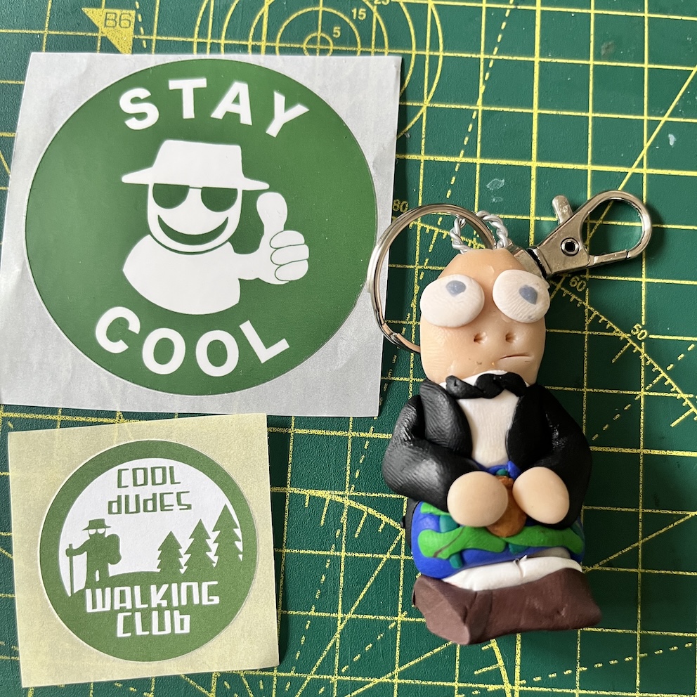 Grumpy Scottish Kilt Wearing Keyring & Stickers (Free P&P UK only ...