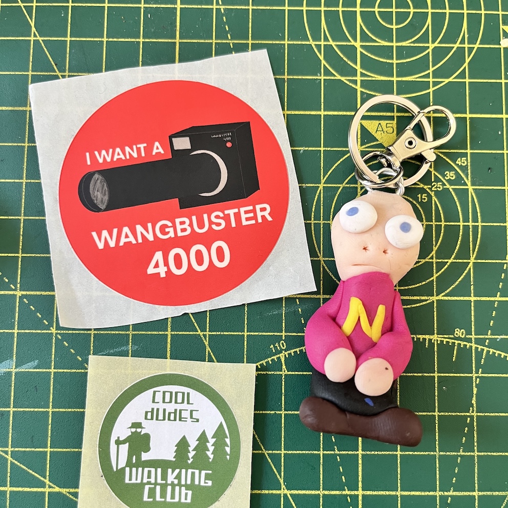 Letter N Keyring & Stickers (Free P&P UK only) – Cool Dudes Walking Club